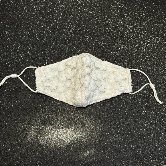 Lele Sadoughi | Accessories | Lele Sadoughi White Lace Like Face Mask ...